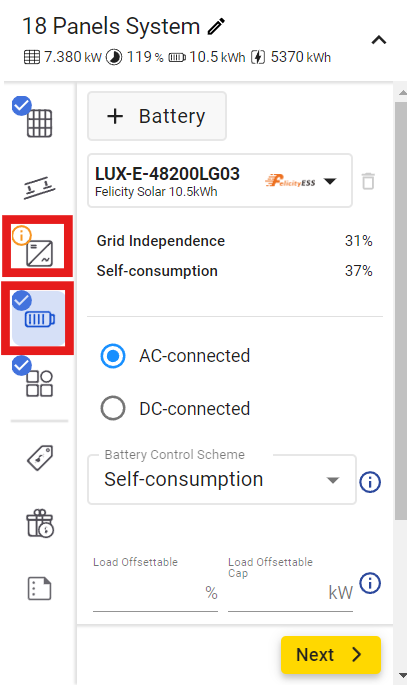 Activating Felicity ESS components – OpenSolar