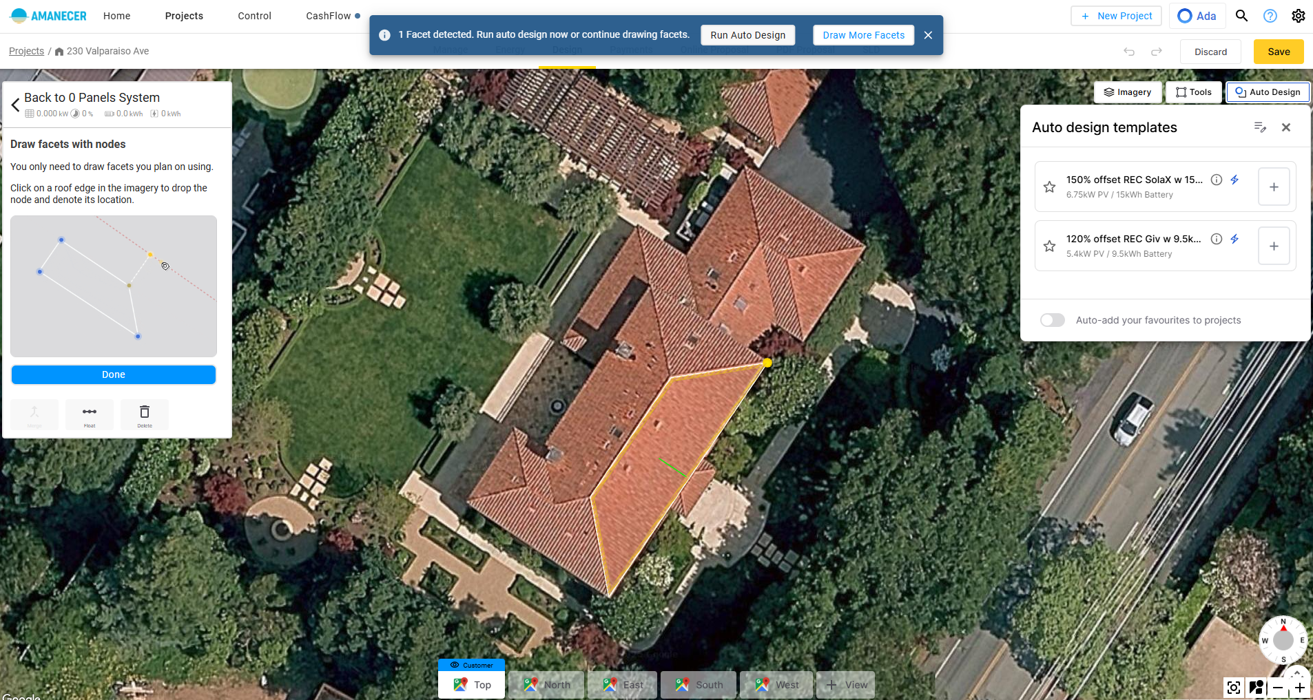 Designing using Ada Auto Design – OpenSolar