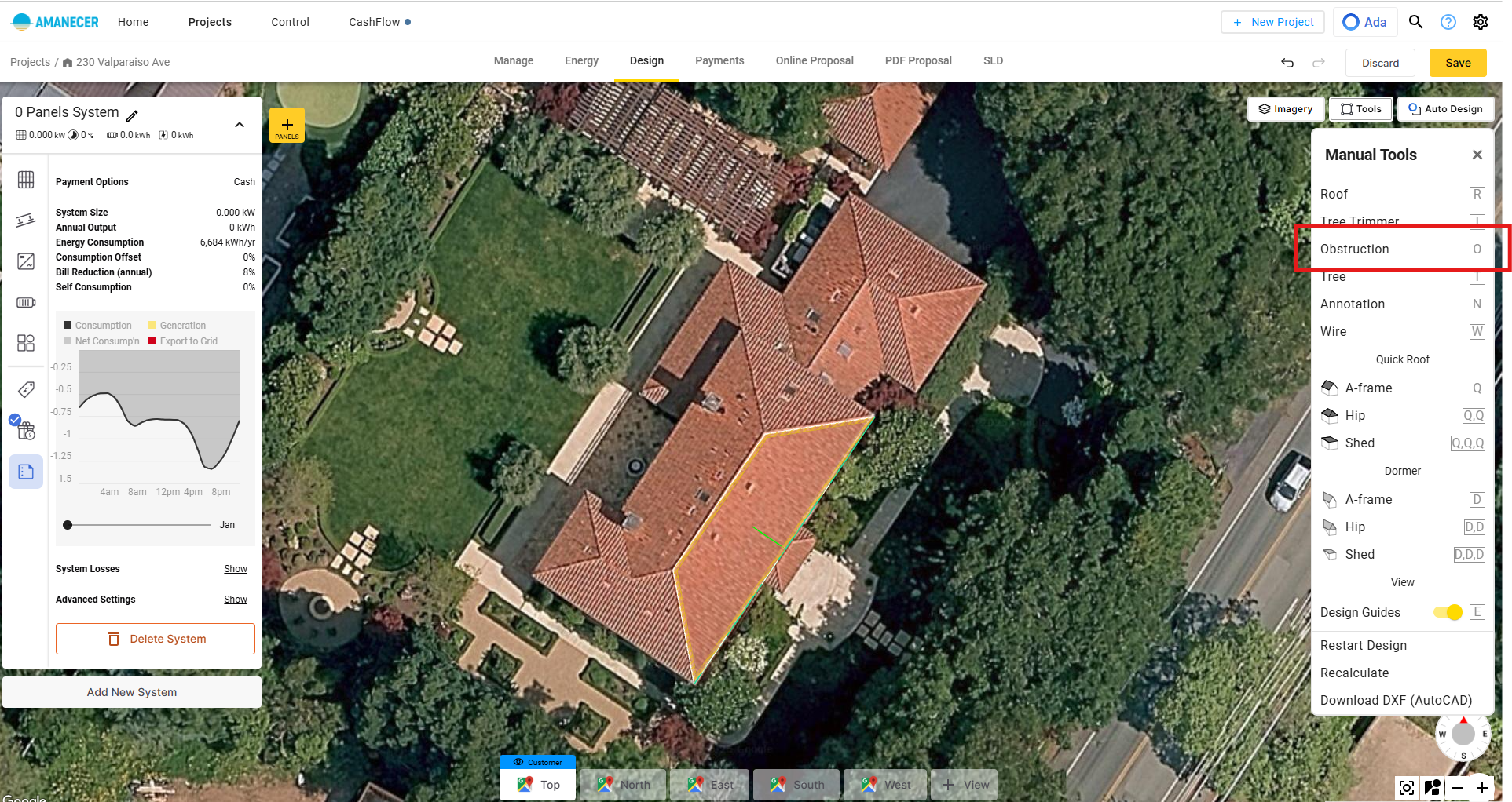 Designing using Ada Auto Design – OpenSolar