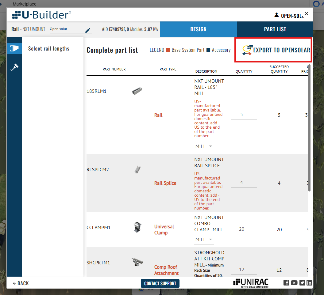 Unirac on OpenSolar – OpenSolar