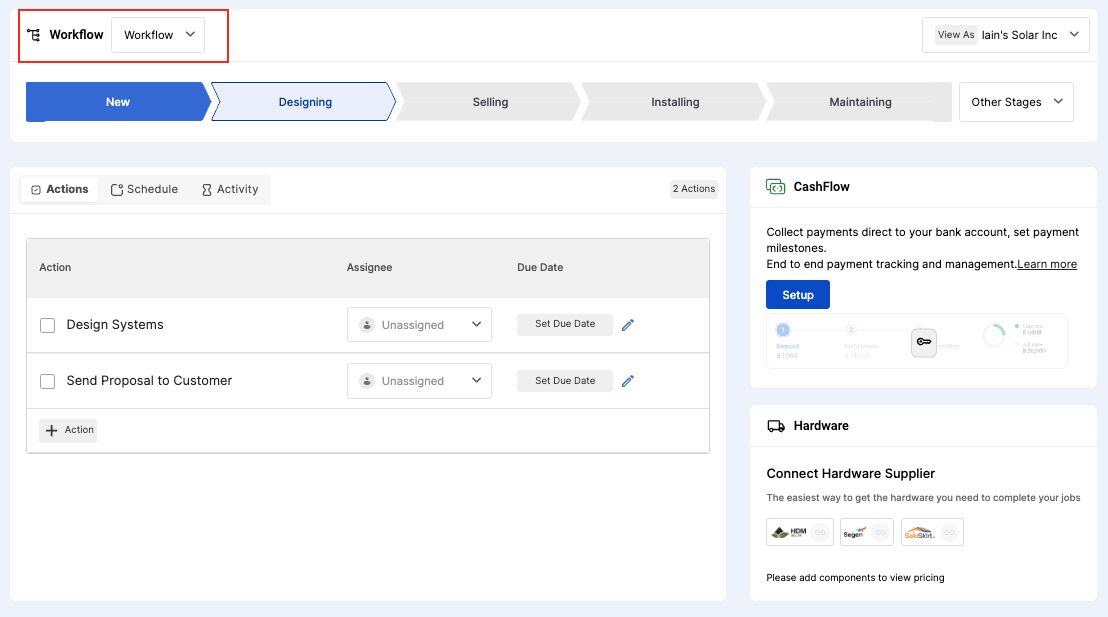 How to customize project workflows, stages and actions – OpenSolar