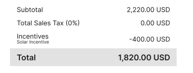 CashFlow Invoice Breakdown – OpenSolar