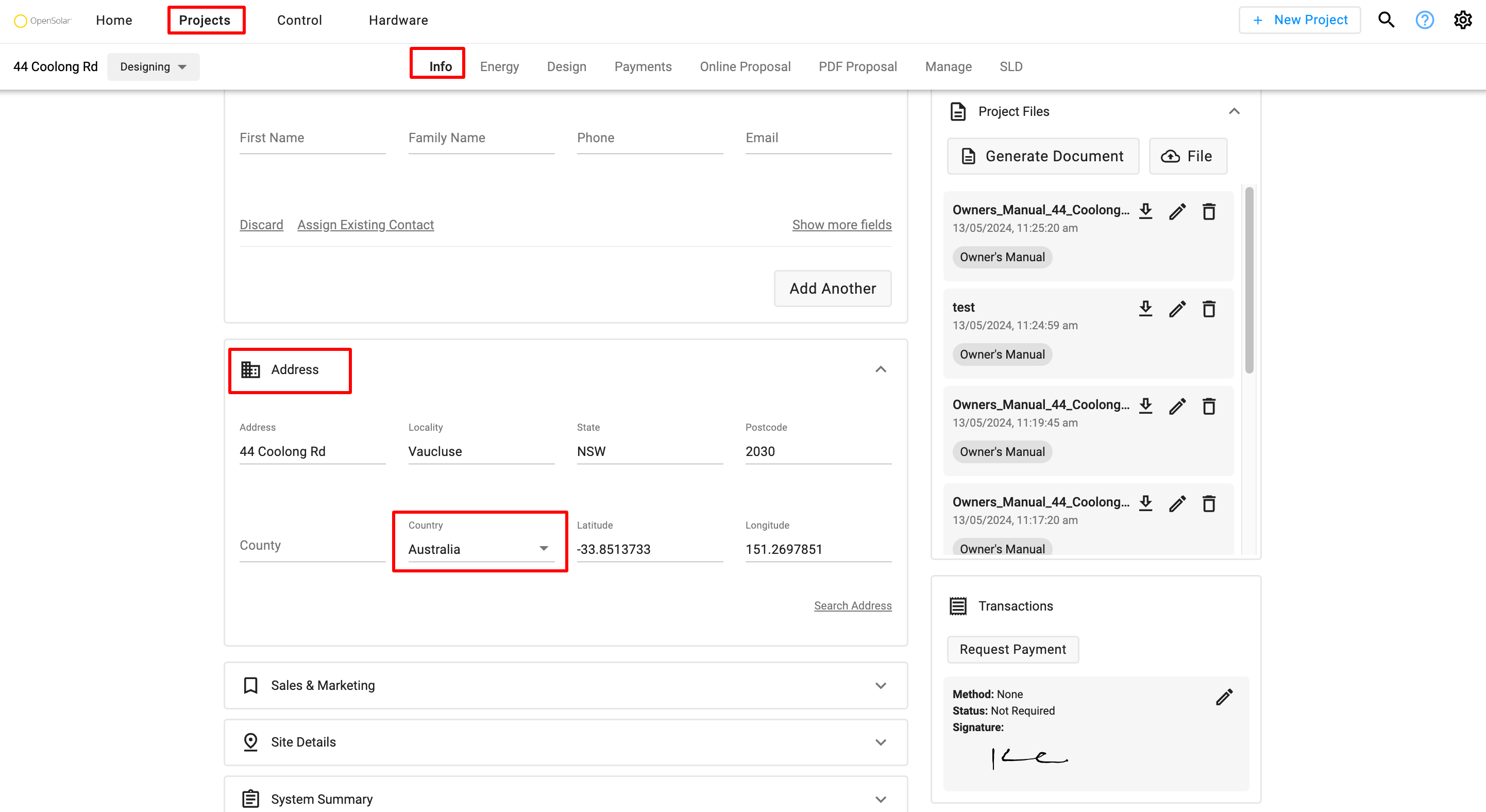 Project Questions – OpenSolar